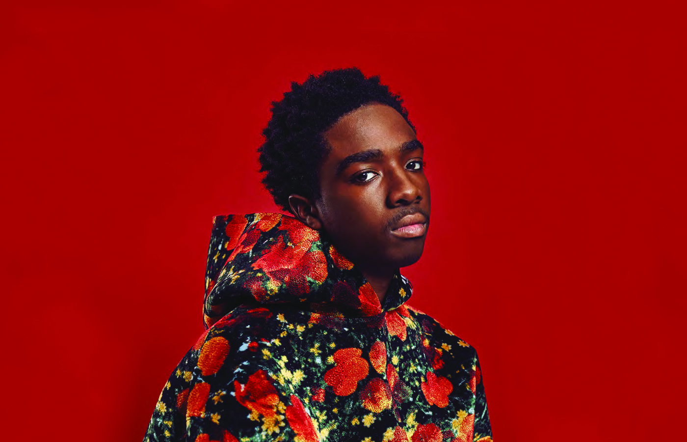 Glass speaks to Caleb McLaughlin, the young star of Stranger Things ...