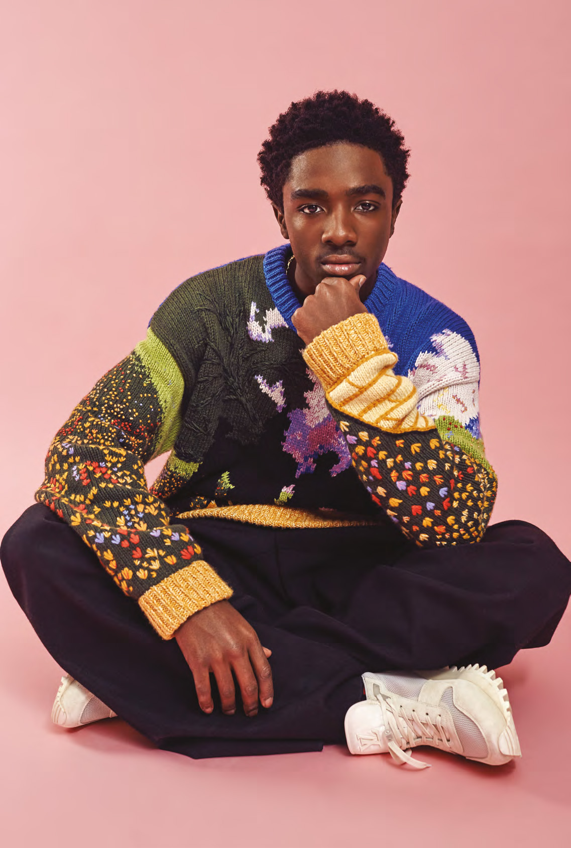 Glass speaks to Caleb McLaughlin, the young star of Stranger Things ...