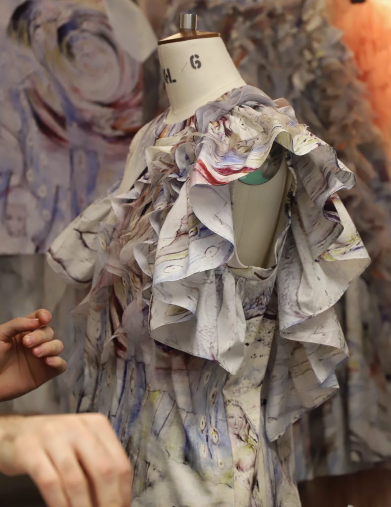Glass takes a closer look at the exploded ruffle technique at Alexander ...