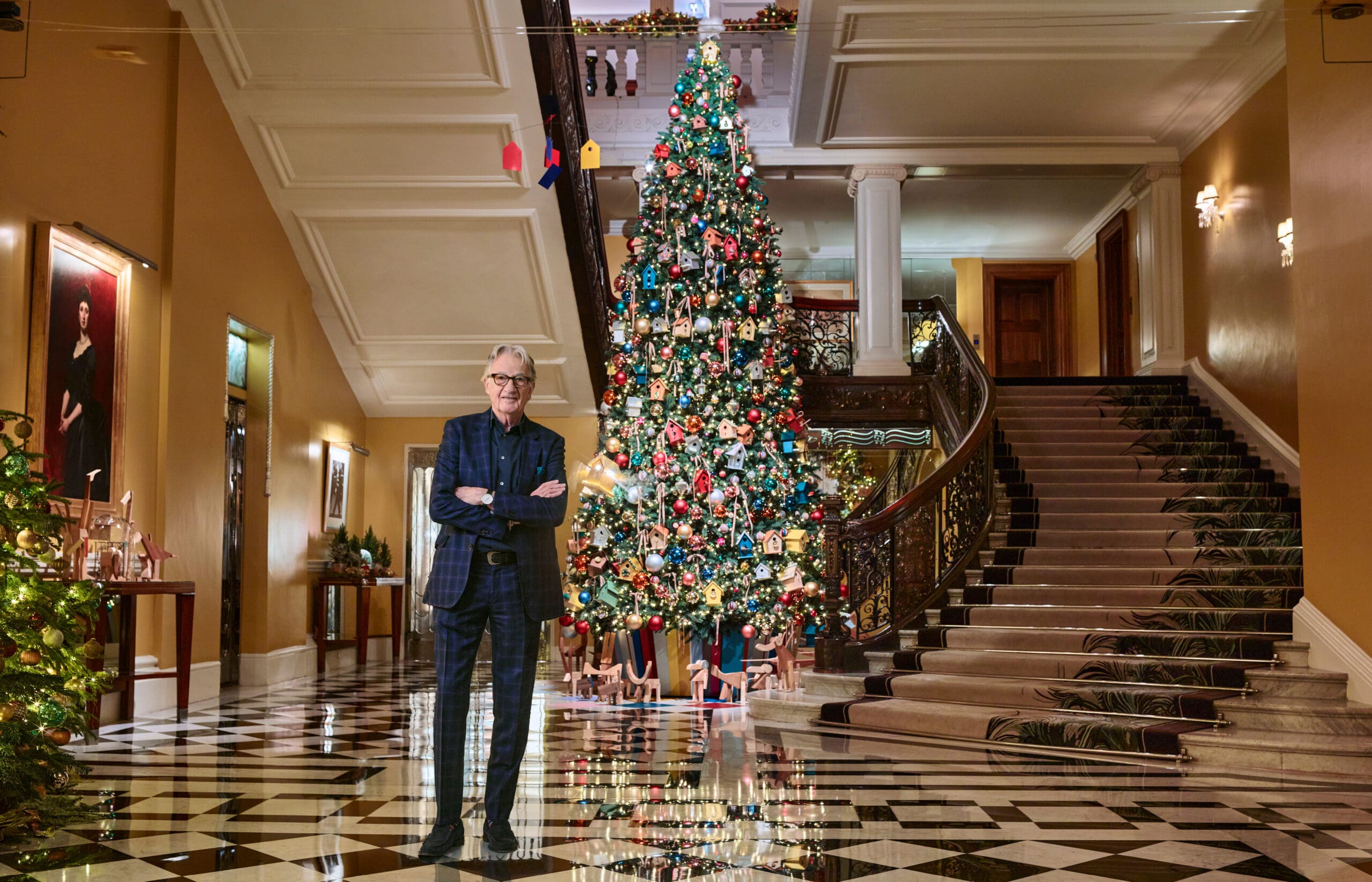 Paul Smith decorates Claridge’s 2024 Christmas Tree - The Glass Magazine